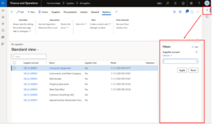 Filtering in D365 F&O – AX7 – The D365 F&O Blog