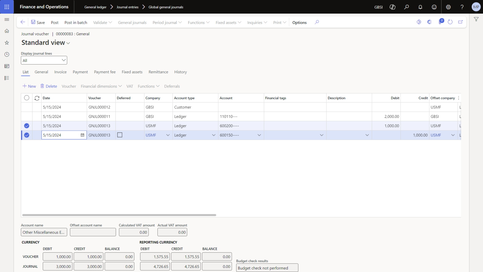One at a time… batch posting journals across entities? – AX7 – The D365 ...