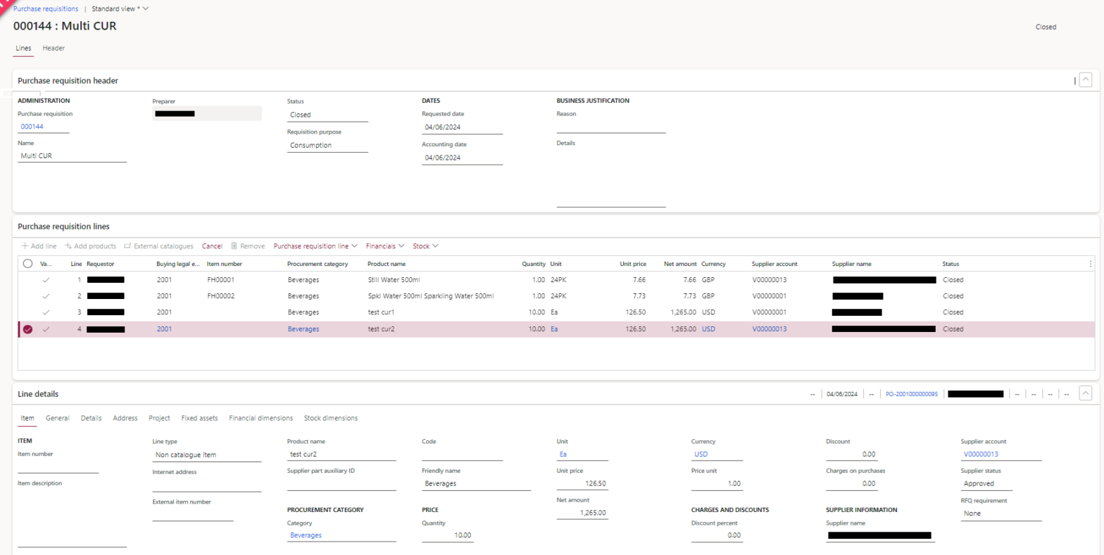 A Multi Currency Conundrum For Purchase Requisitions Ax7 The D365 F